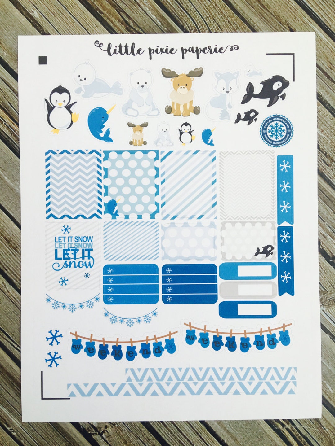 Arctic Friends Weekly Planner Stickers Set, for Use With Erin Condren ...