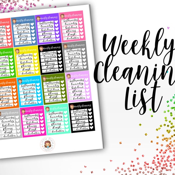 Cleaning Planner Stickers - Etsy