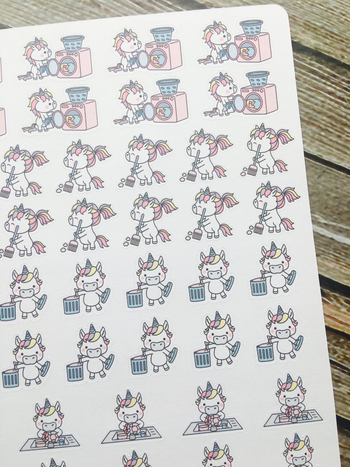 Unicorn Chores Functional Stickers Planner Stickers for | Etsy