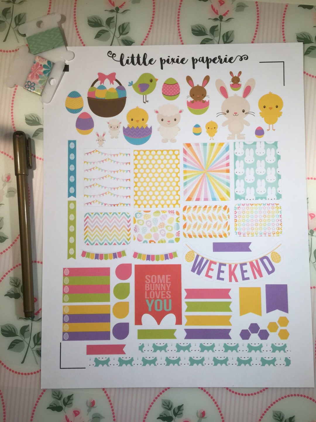 Easter Planner Stickers, Easter Bunny, Spring Planner Stickers, for Use ...