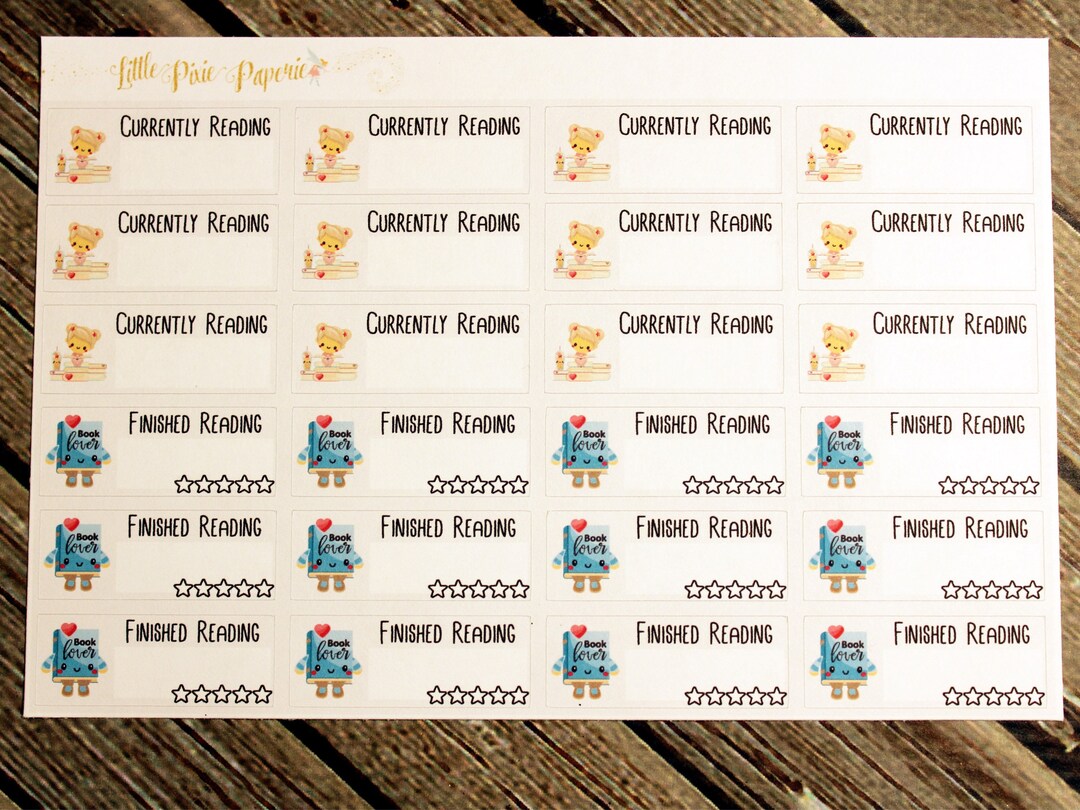 Reading Planner Stickers - Book Tracker Stickers - Book Review Stickers ...