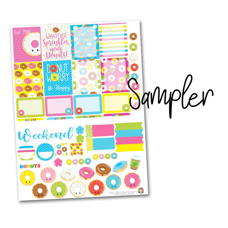 Donut Shoppe Weekly Planner Full Kit - for Use With Erin Condren, Happy ...