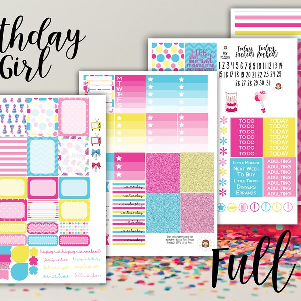 Birthday Planner Stickers - Etsy