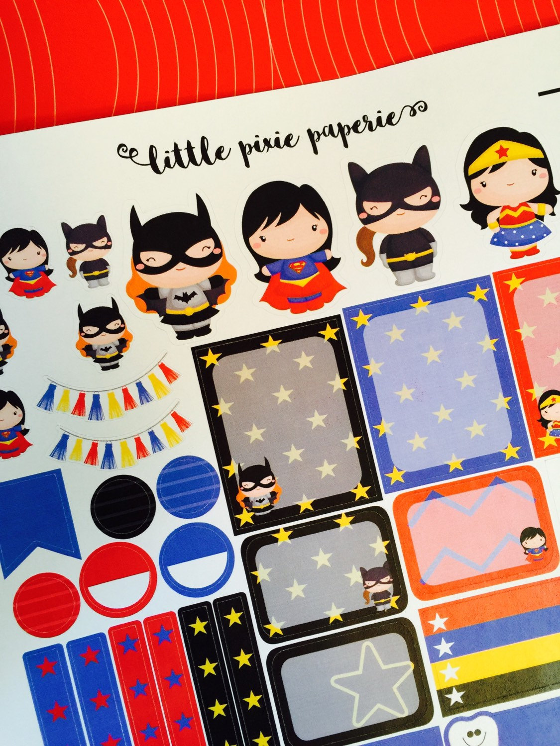 Girls Are Super Weekly Stickers Kit, Superhero Planner Stickers, for ...