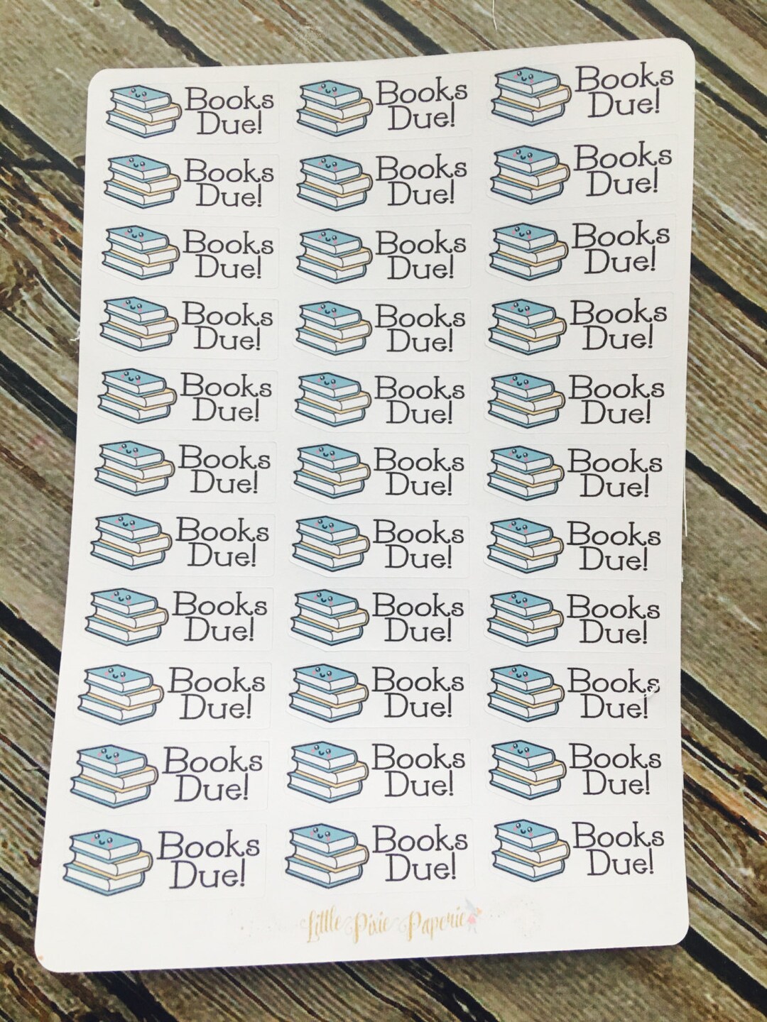 Library Books Due Planner Stickers - Functional Stickers - for Use With ...
