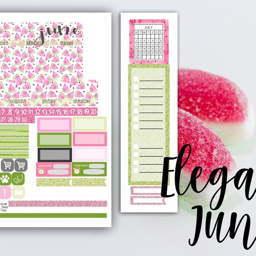Summer Planner Stickers Printable Kit for Classic Happy | Etsy