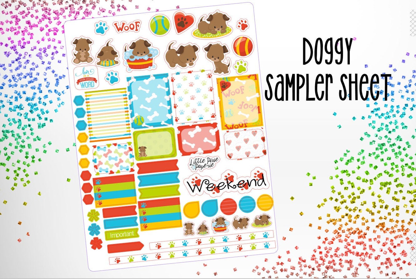 Dog Planner Stickers Weekly Planner Stickers Set for Use - Etsy