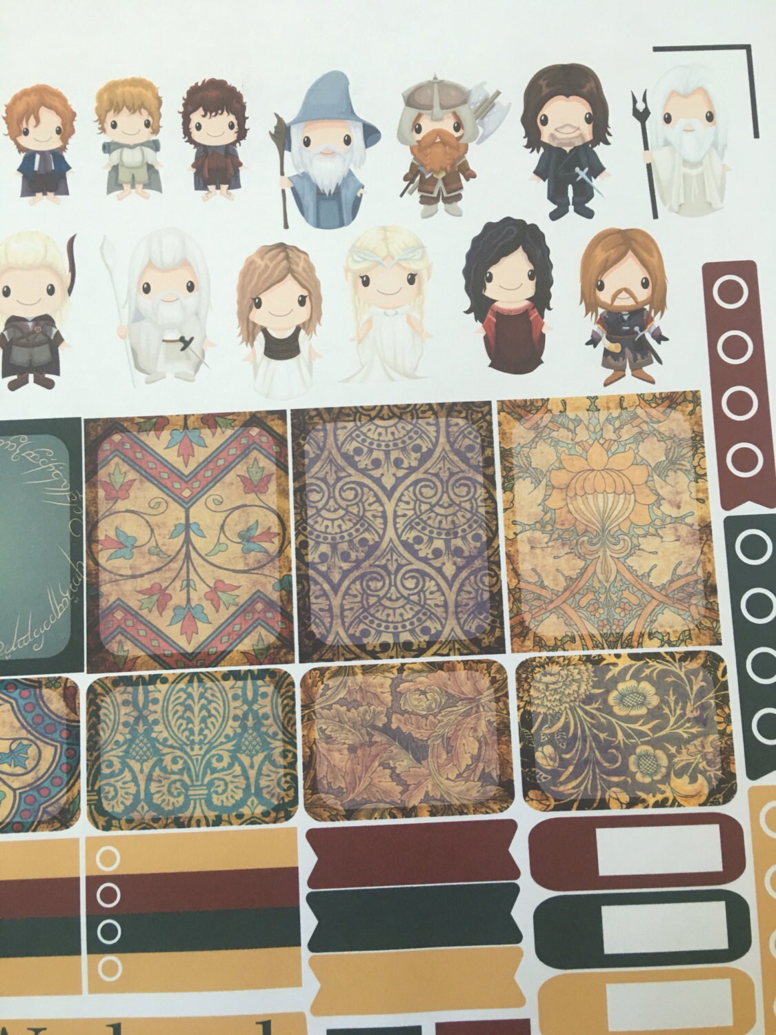 Middle Earth Weekly Planner Stickers Set Erin Condren Life - Etsy