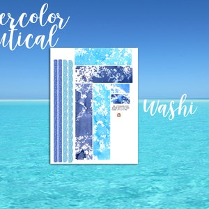 Watercolor Nautical Weekly Planner Sticker Kit - Ocean Planner Kit ...