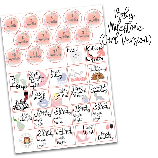 Baby Girl Stickers - Etsy