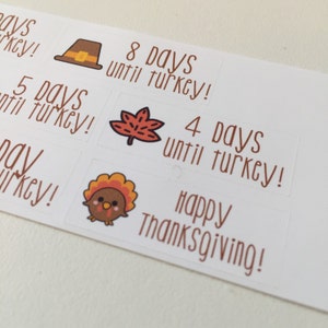 Thanksgiving Planner, Fall Stickers, Functional Planner Stickers ...