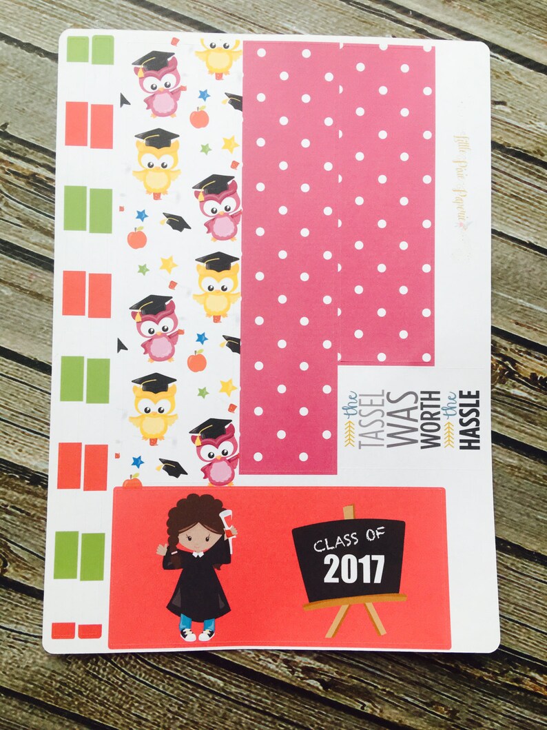 Graduation Girls Full Sticker Set for Use With Erin Condren - Etsy