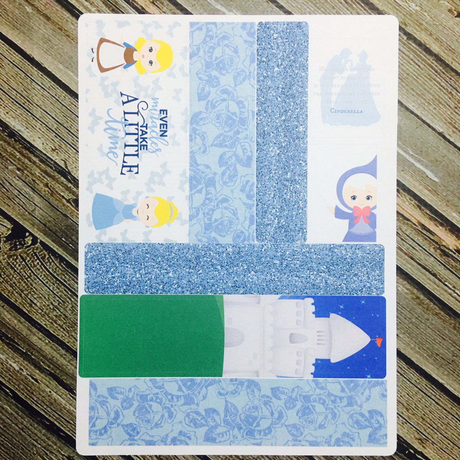 Cinderella Glass Slipper Full Kit Weekly Planner Stickers Set - Etsy