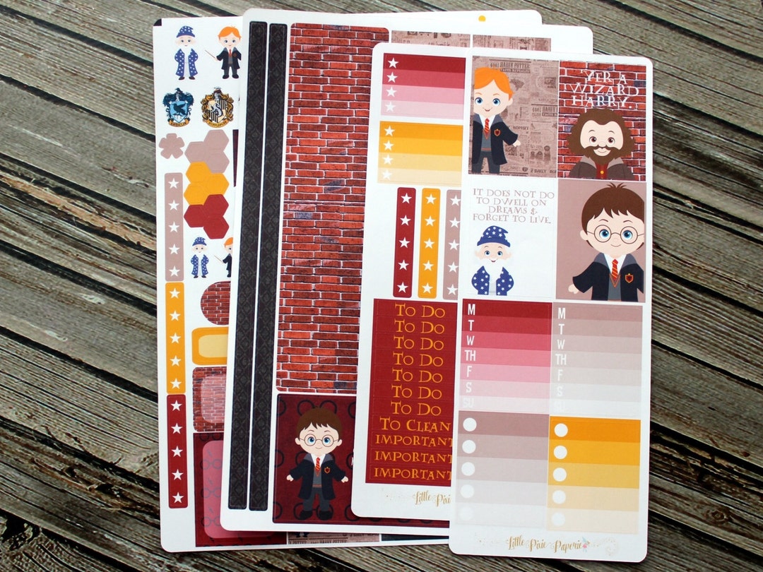Wizard Planner Stickers - Harry Weekly Sticker Set - for Use With Erin ...