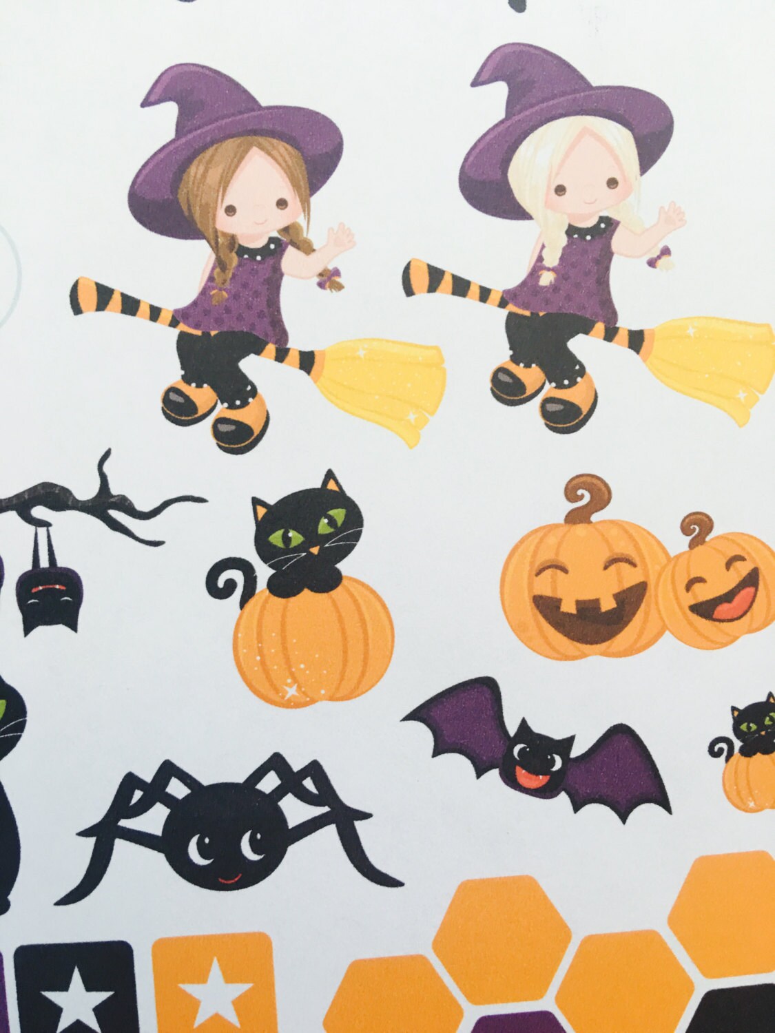 Halloween Cute Witch Weekly Planner Stickers Set, for Use With Erin ...