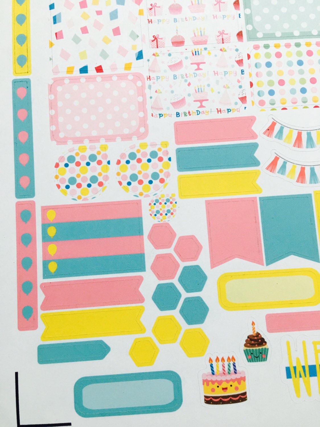 Birthday Planner Stickers Celebration Planner Stickers - Etsy