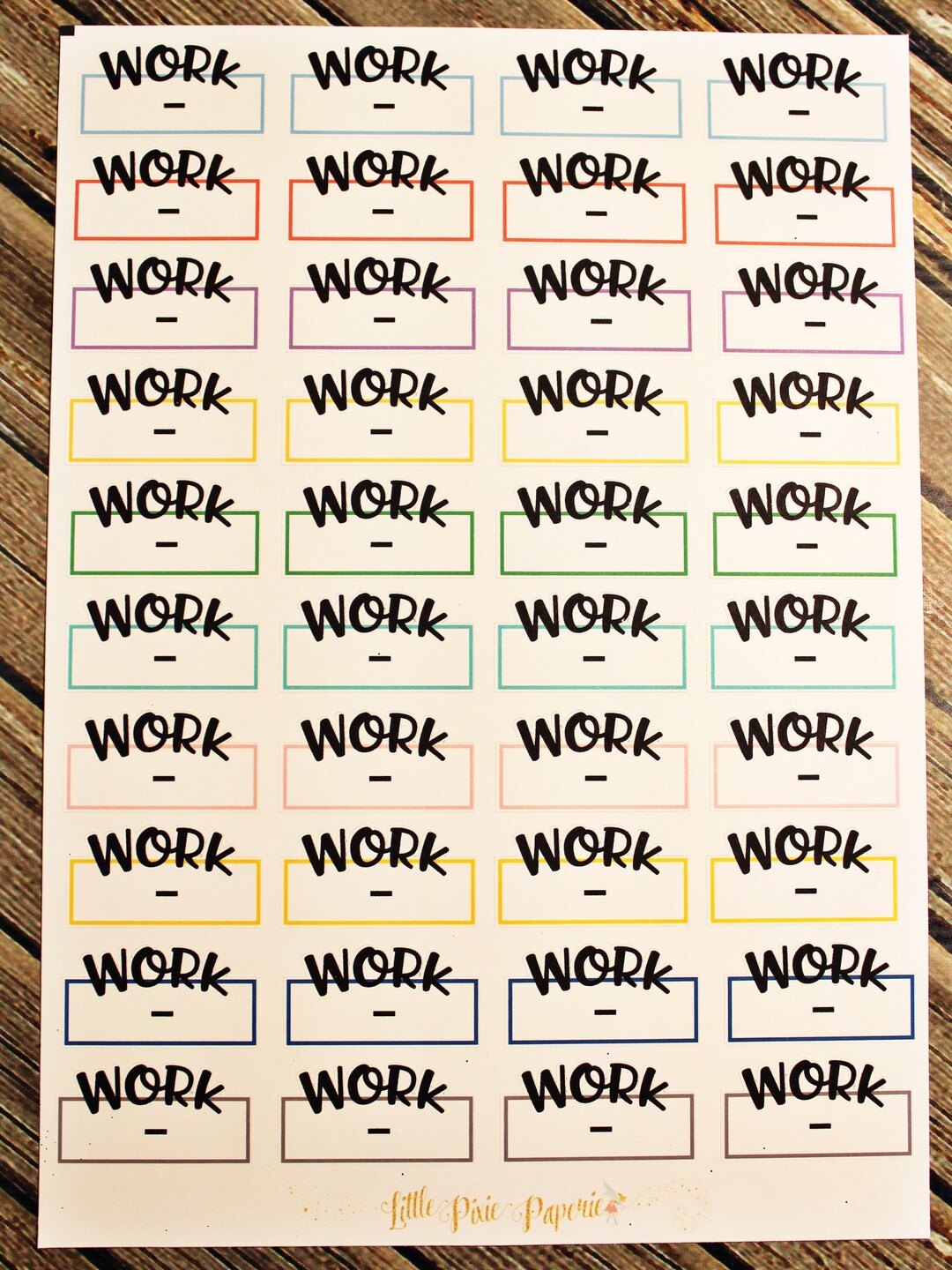 Work Schedule Planner Stickers - Functional Planner Stickers - for Use ...