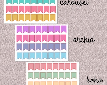 Planner Stickers Small Page Flags - Etsy