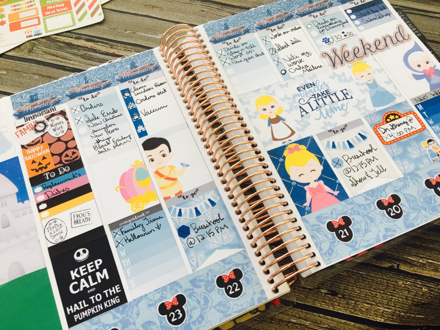 Cinderella Glass Slipper Full Kit Weekly Planner Stickers Set - Etsy