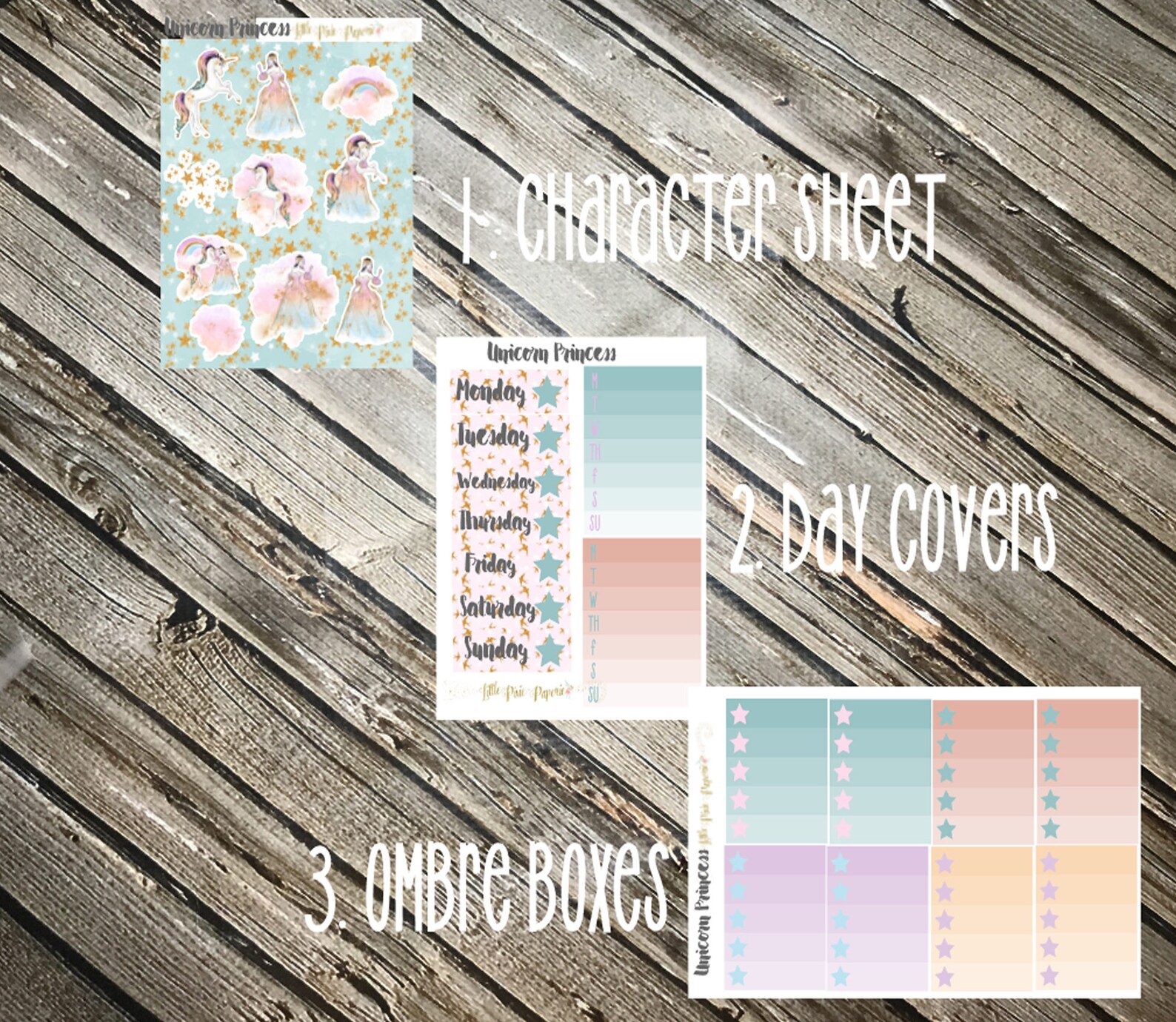 Unicorn Princess Weekly Planner Stickers Full Kit for Use - Etsy
