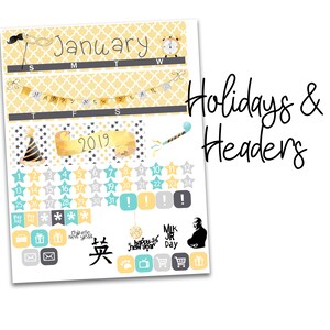 January Monthly Planner Kit -new Year Kit - for Use With Erin Condren ...