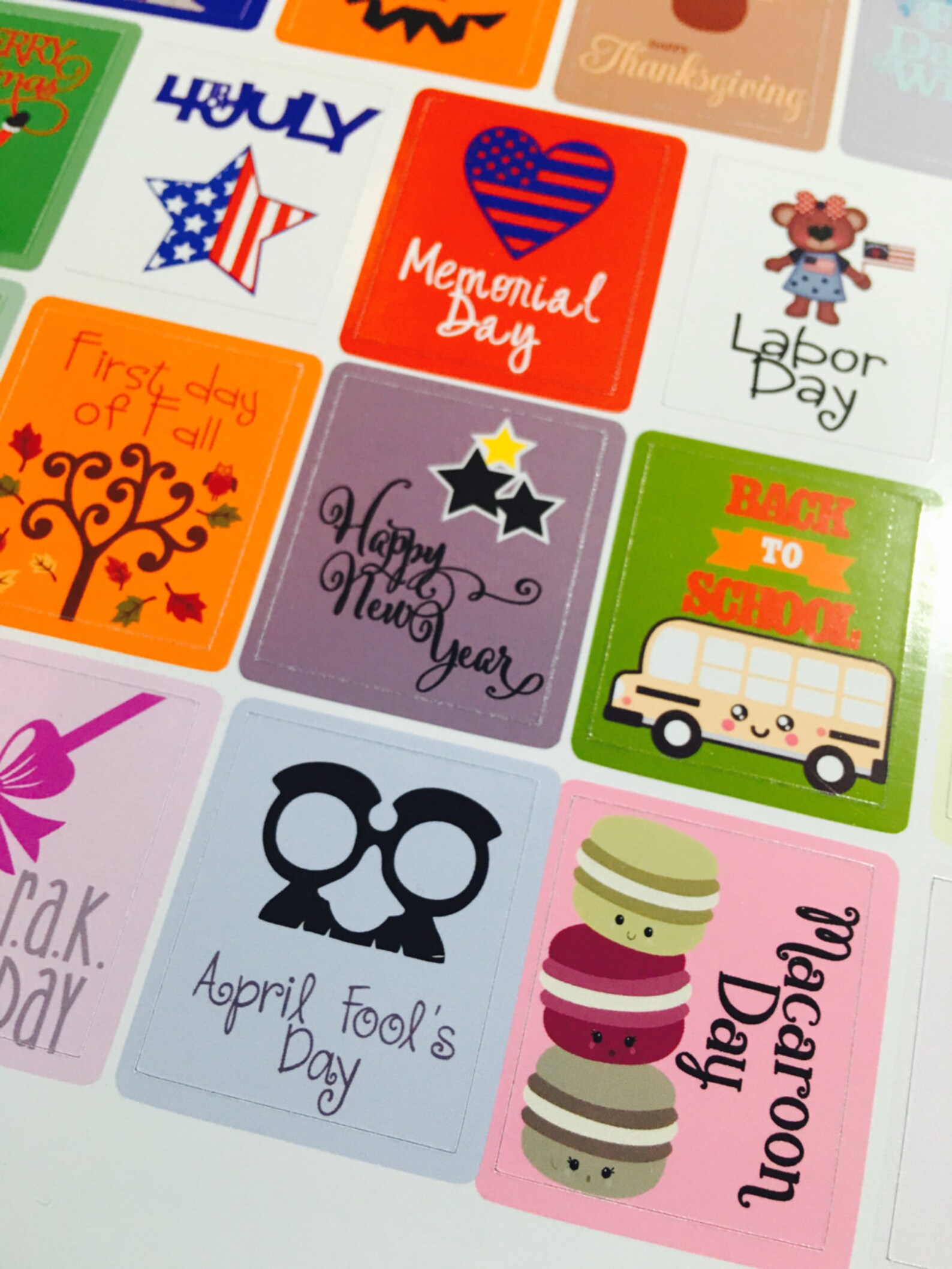 Yearly Holiday Functional Planner Stickers - Etsy