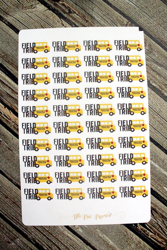 School Field Trip Functional Planner Stickers Bus Planner | Etsy