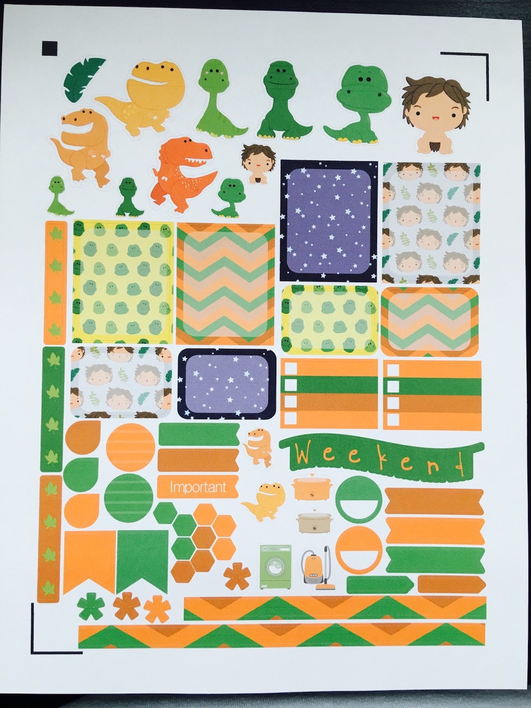 Dinosaur Good Weekly Planner Stickers Set, for Use With Erin Condren ...