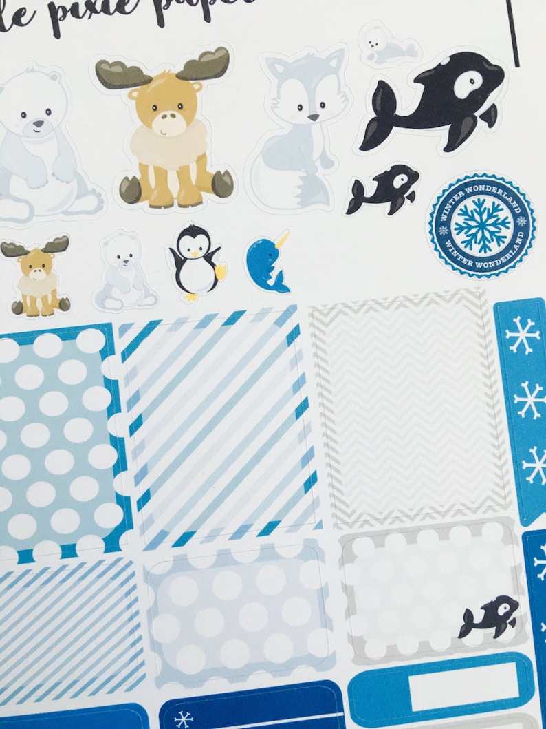 Arctic Friends Weekly Planner Stickers Set, for Use With Erin Condren ...