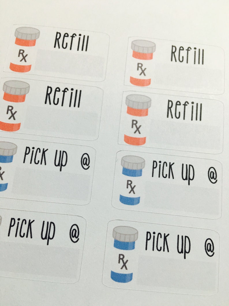 Prescription Planner Reminders Refill Prescription Reminder - Etsy Canada