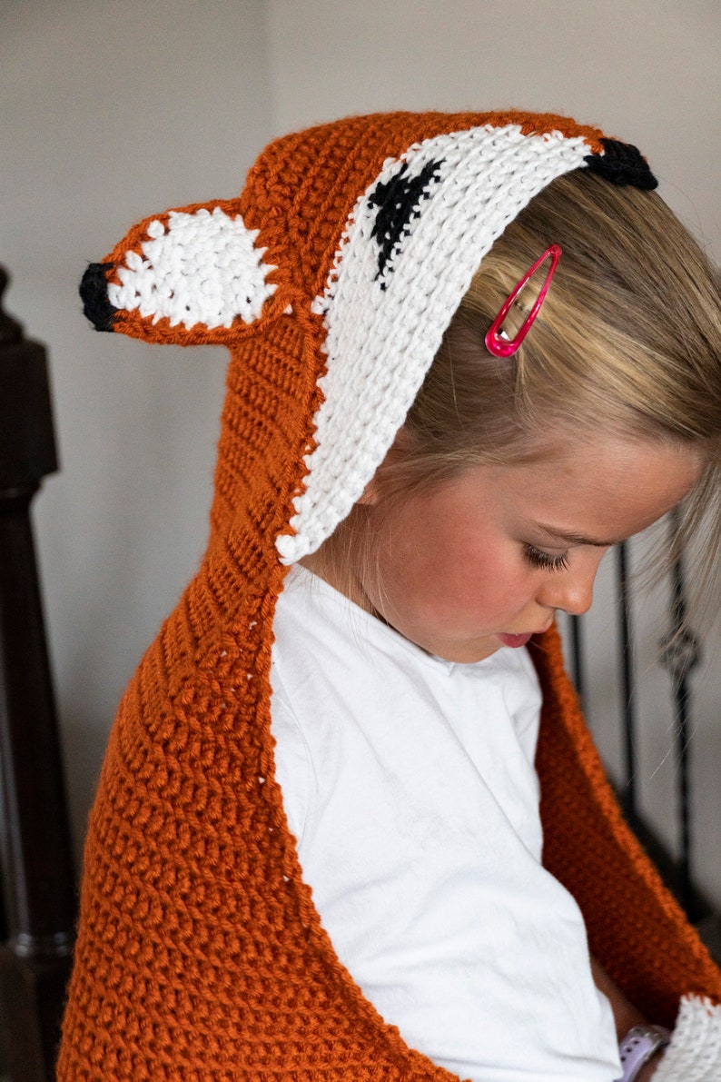 Fox Hooded Blanket Crochet Pattern - Etsy