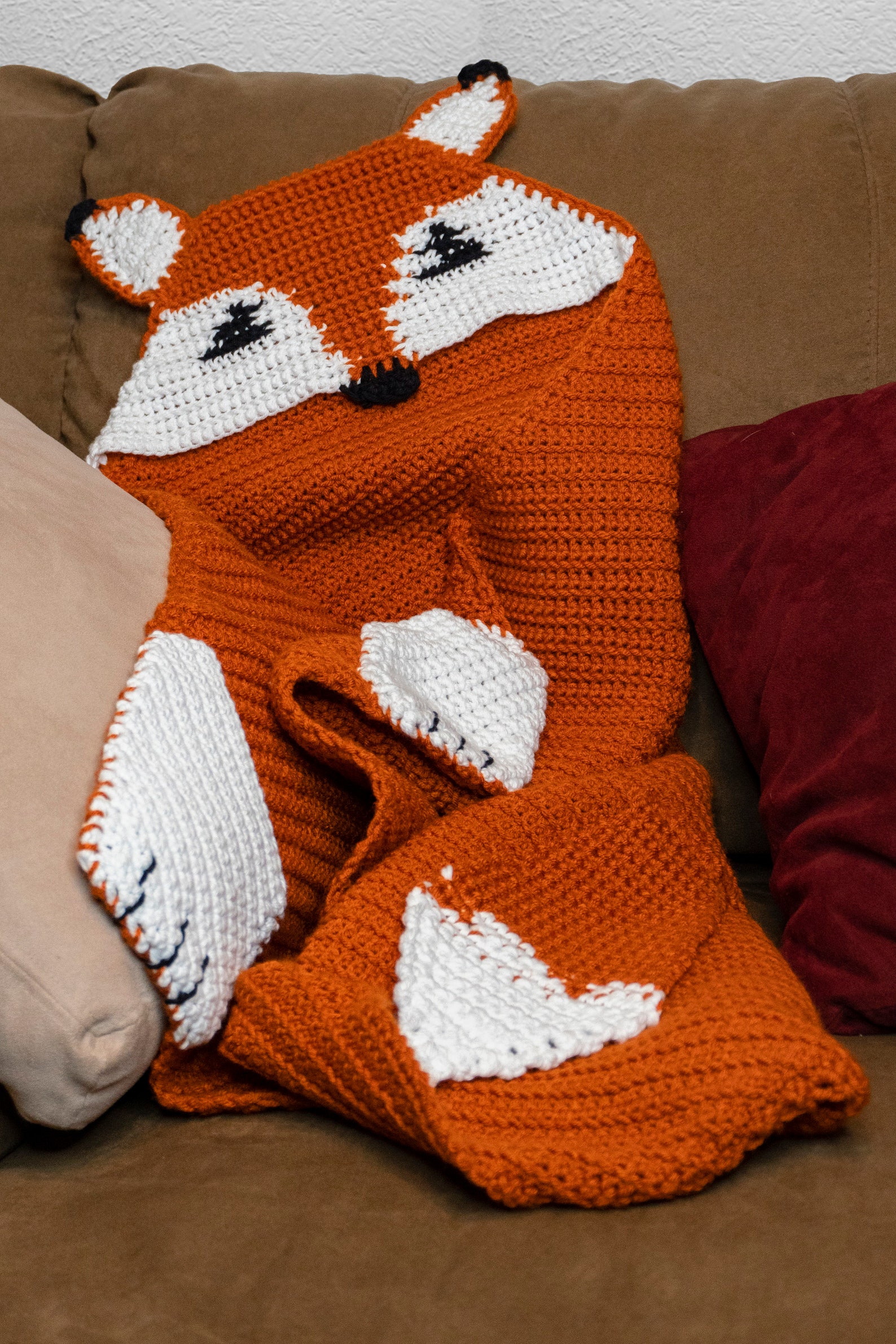 Fox Hooded Blanket Crochet Pattern - Etsy