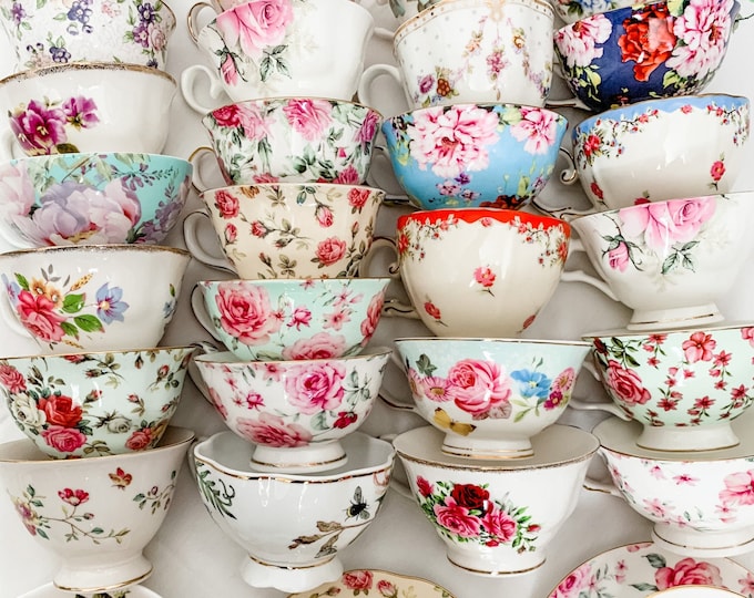 IMPERFECT Bulk Tea Cups & Saucers With Minor Imperfections | Mismatched ...
