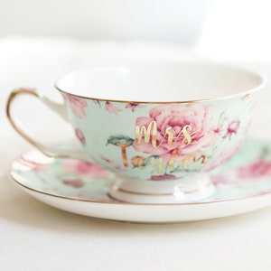 CUSTOM Tea Cup | Personalized Tea Cup and Saucer | Custom Coffee Mug ...