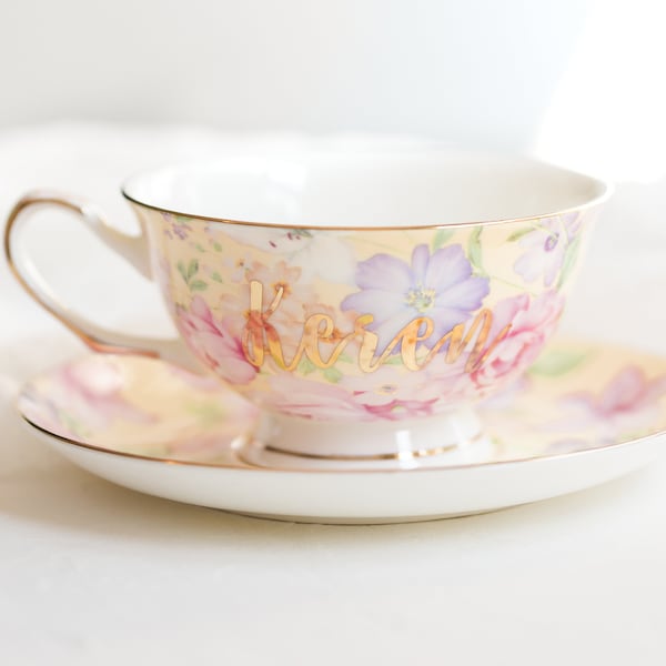 Pink Tea Cups - Etsy