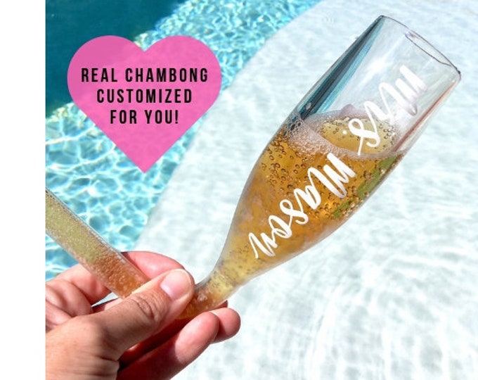 Customized Chambong | Champagne Bong | Bachelorette Gift for Bride ...
