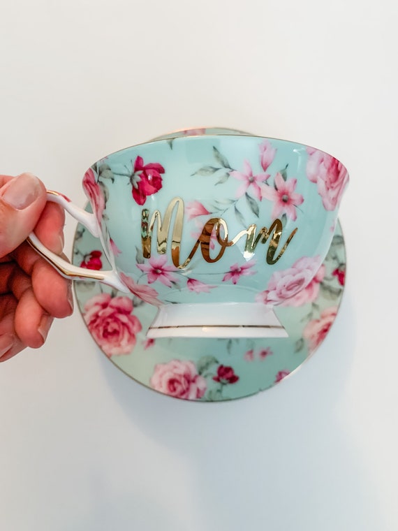 Mom Tea Cup Mom Gift Ideas Mom Christmas Gift Mom From - Etsy