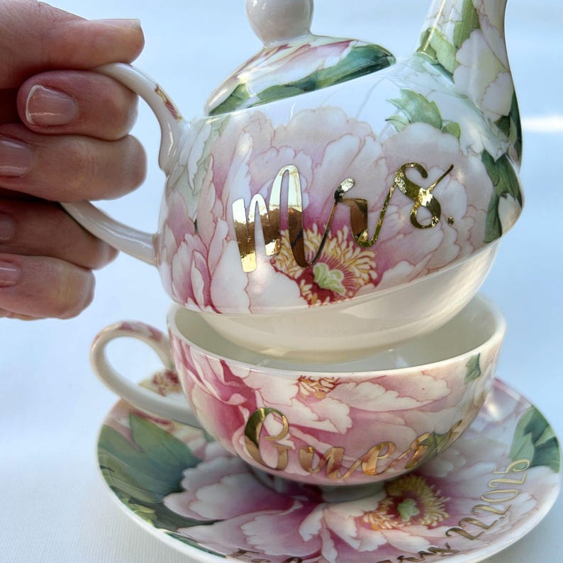 Personalized Custom Teapot | Custom Tea-for-one | Bridal Tea | Mom Tea ...