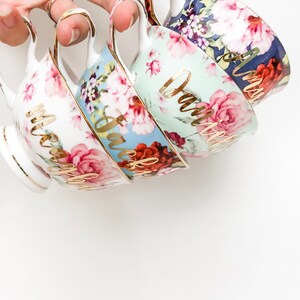Tea Cup Personalized Tea Cups Custom Tea Cup Tea Lover - Etsy