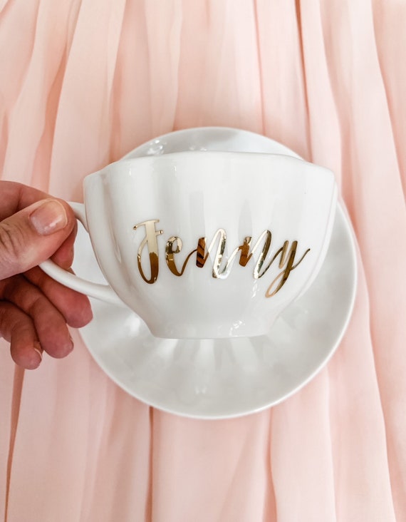 DEAL Custom Tea Cup & Saucer Personalized Teacup Custom - Etsy