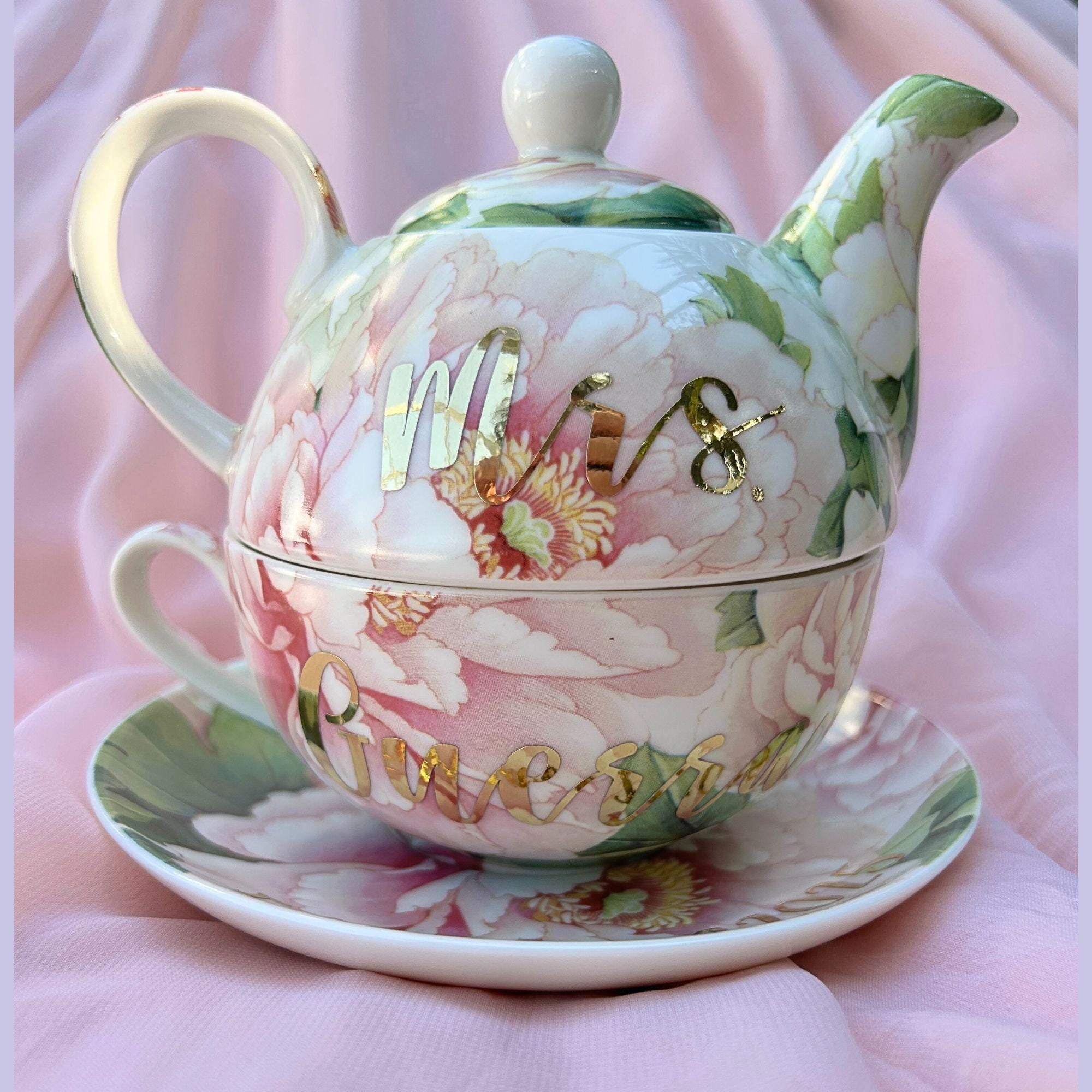 Personalized Custom Teapot | Custom Tea-for-one | Bridal Tea | Mom Tea ...