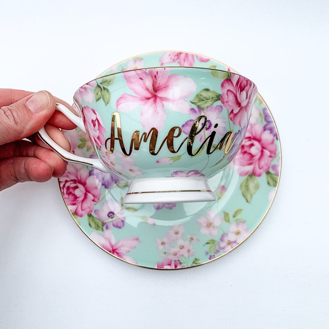 Green Tea Cup | Personalized Tea Cups | Custom Tea Cup | Tea Lover Gift ...