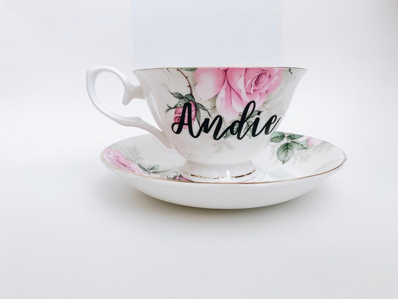 Tea Cup Personalized Tea Cup Custom Tea Cup Tea Lover - Etsy