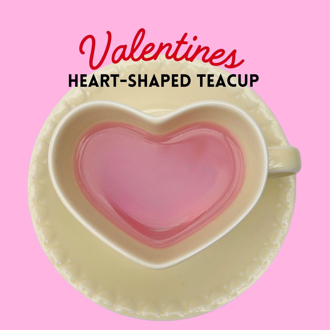 Valentines Day Heart-shaped Teacup Gift | Wife Gift Ideas | Heart Tea ...