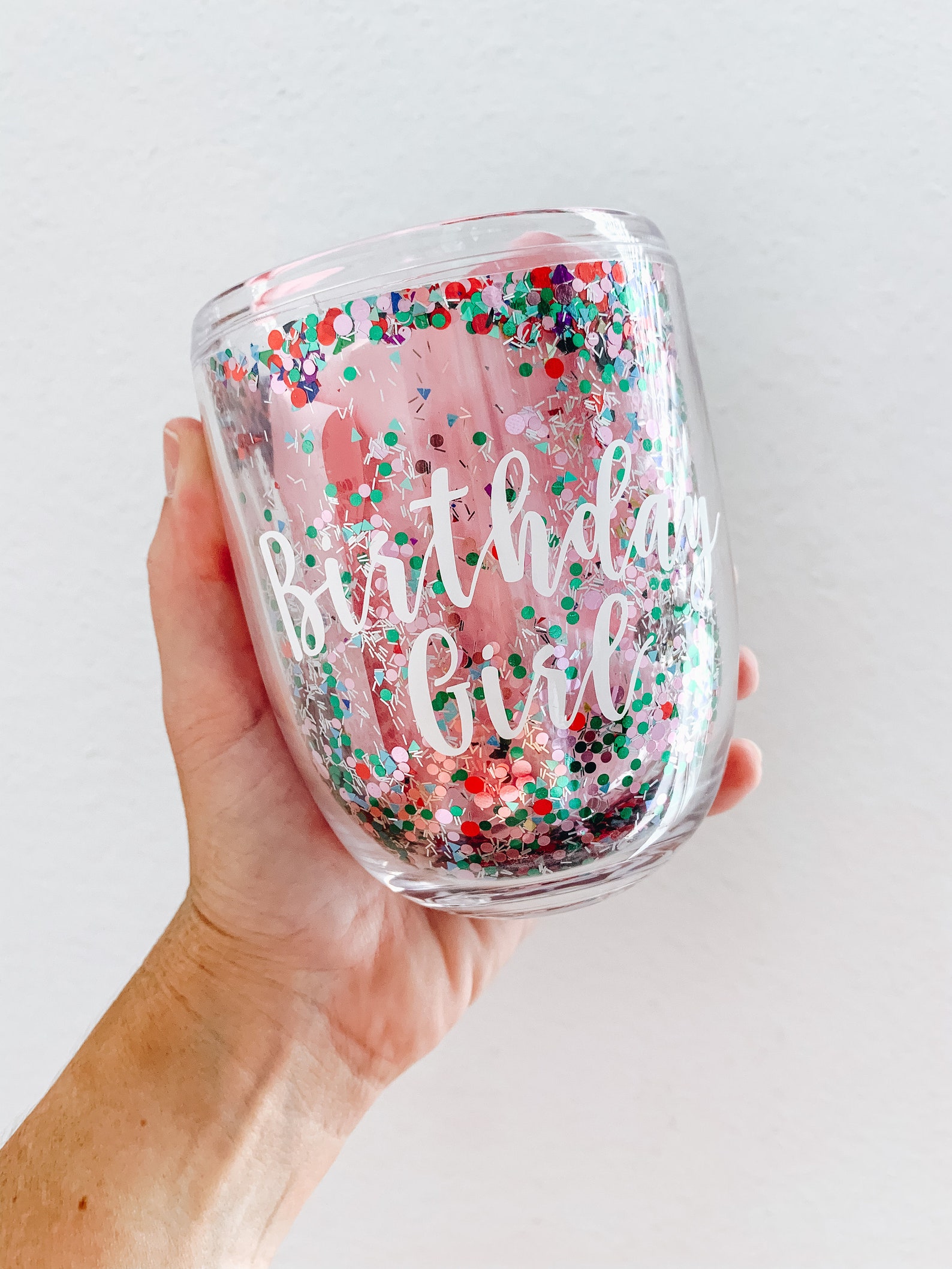 Birthday Girl Cup Birthday Confetti Cup Glitter Tumbler | Etsy