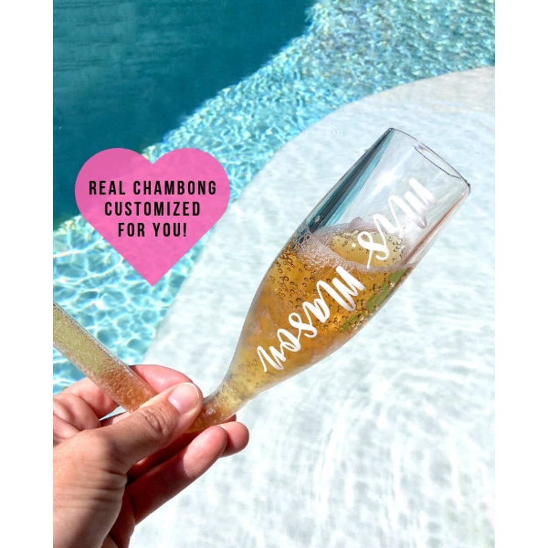 Customized Chambong | Champagne Bong | Bachelorette Gift for Bride ...