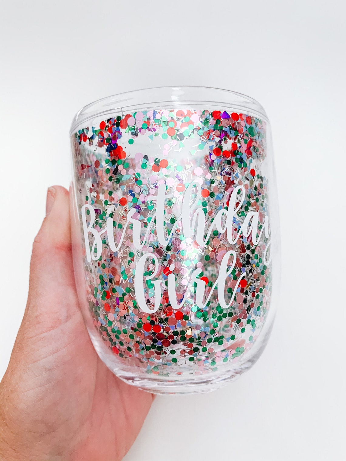 Birthday Girl Cup Birthday Confetti Cup Glitter Tumbler | Etsy