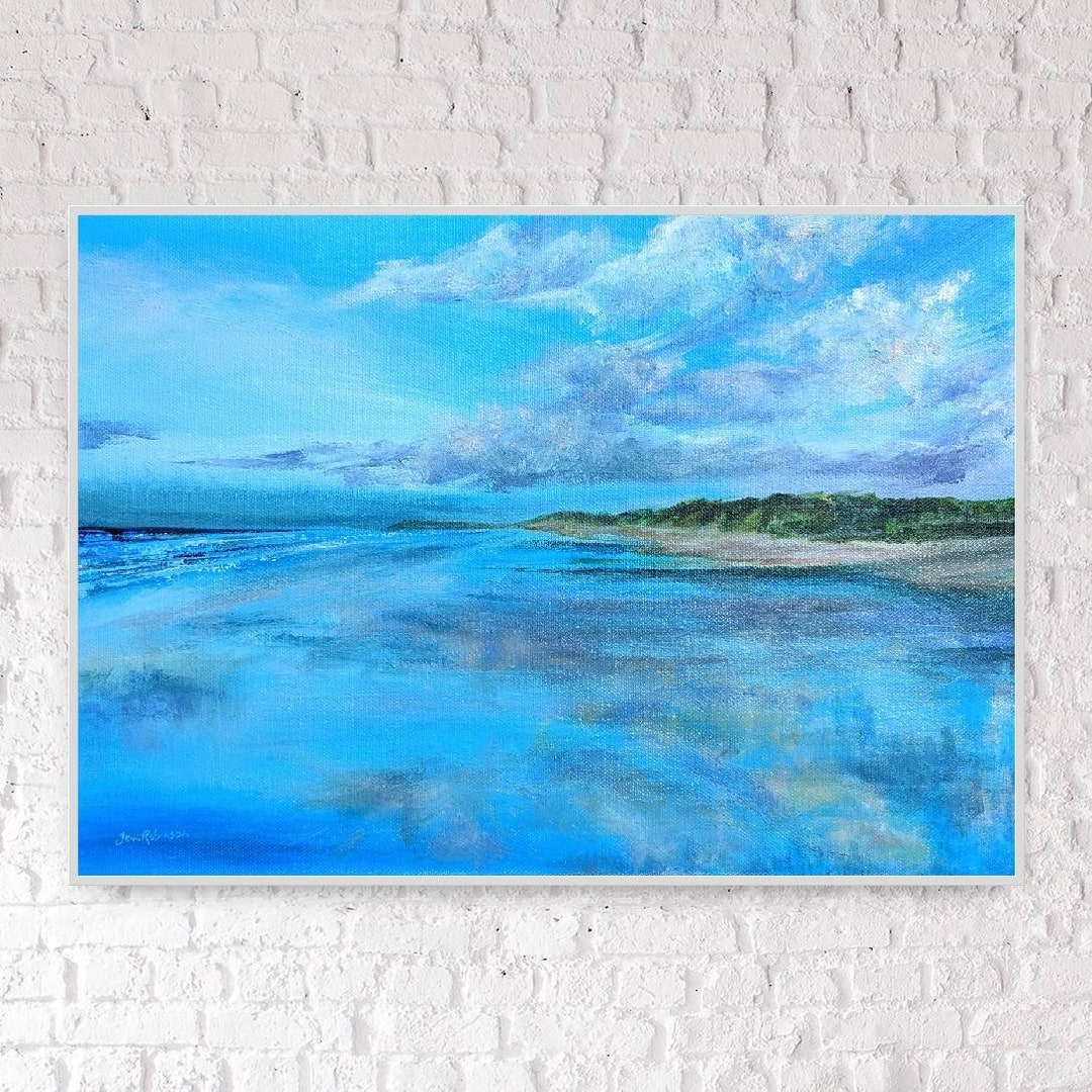 Portrush East Strand A4 Giclee Print Signed Blue - Etsy