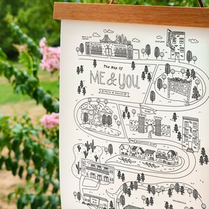 The Map of Me and You Custom Relationship Map Line Drawing Hand Drawn ...