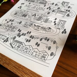 The Map of Me and You Custom Relationship Map Line Drawing Hand Drawn ...